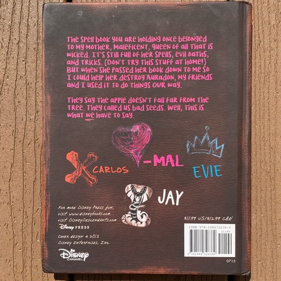 Disney | Accessories | Descendants Mals Spell Book Hardcover Book ...